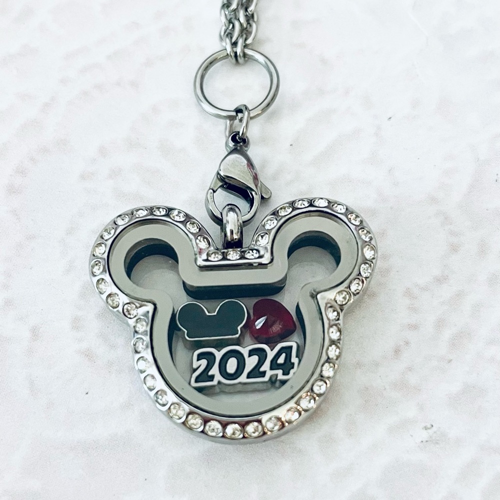 Mickey Mouse Graduation Locket Stainless Steel - Gem